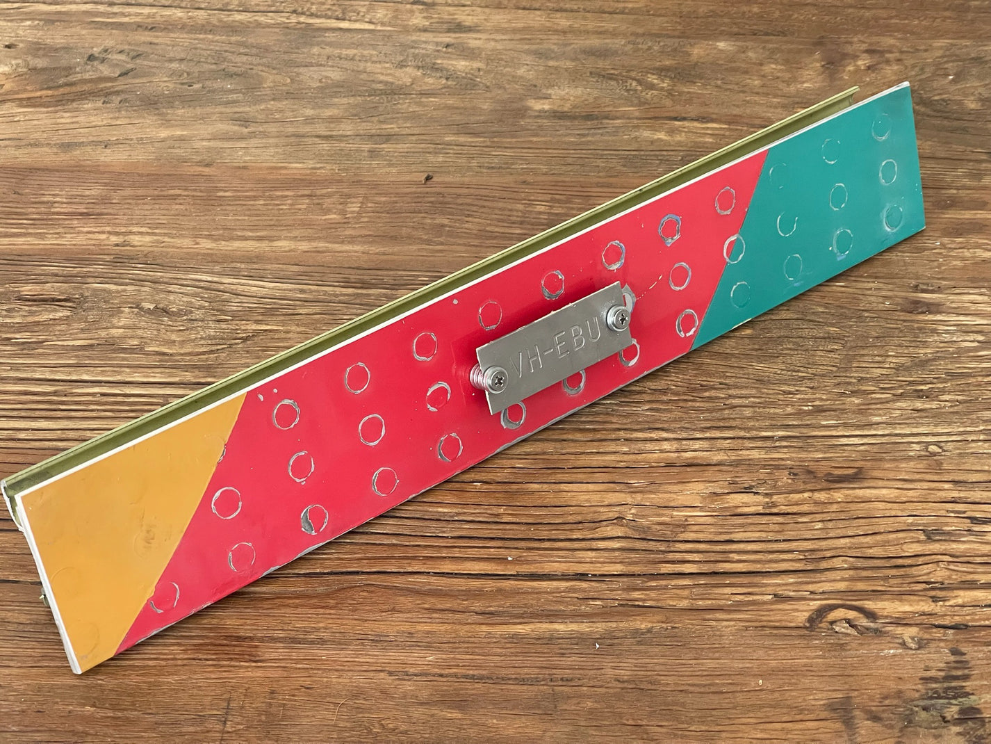 Non-destructable registration plate - VH-EBU – Airline Artifacts